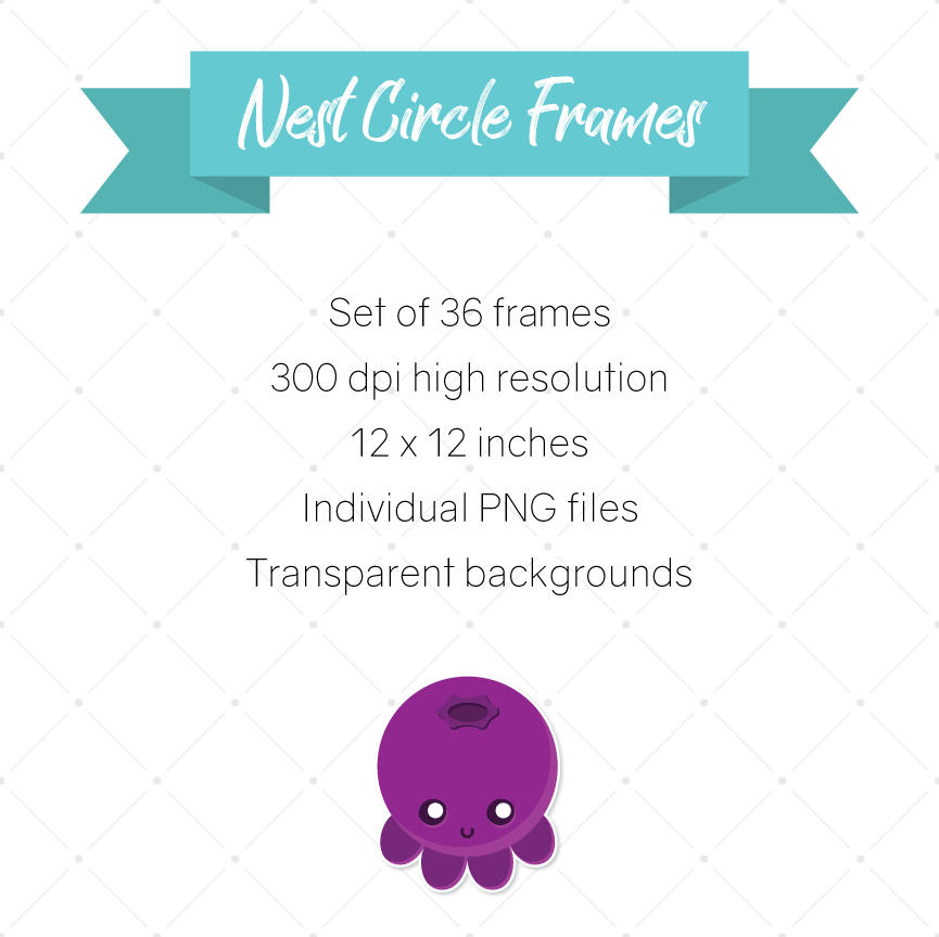 Nest Circle Frames, Clip Art, DIY Graphics, Organic Drawing, Photo ...