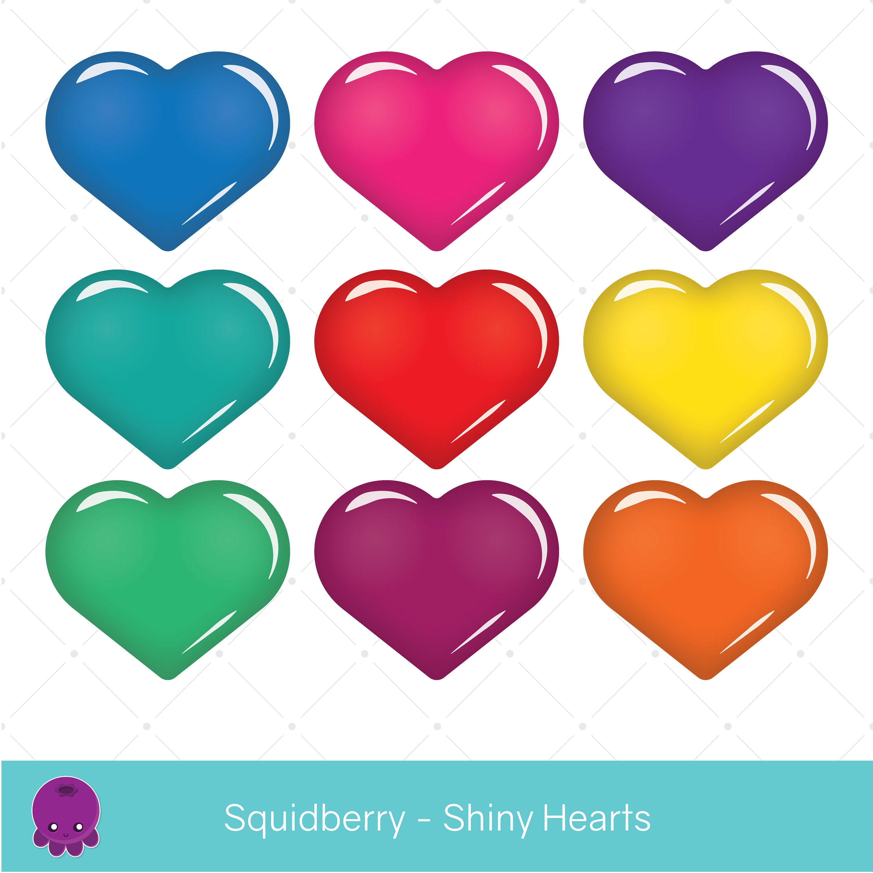 Shiny Hearts, Clip Art, Valentine's Day, Romantic Gift, Anniversary ...