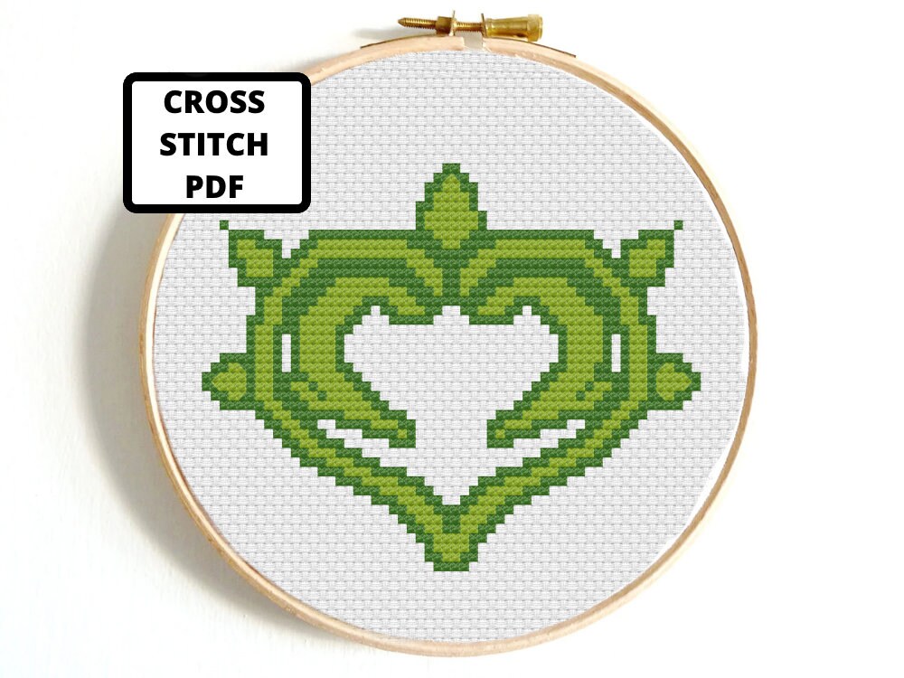 Cross Stitch Pattern PDF Genshin Dendro Element | Etsy