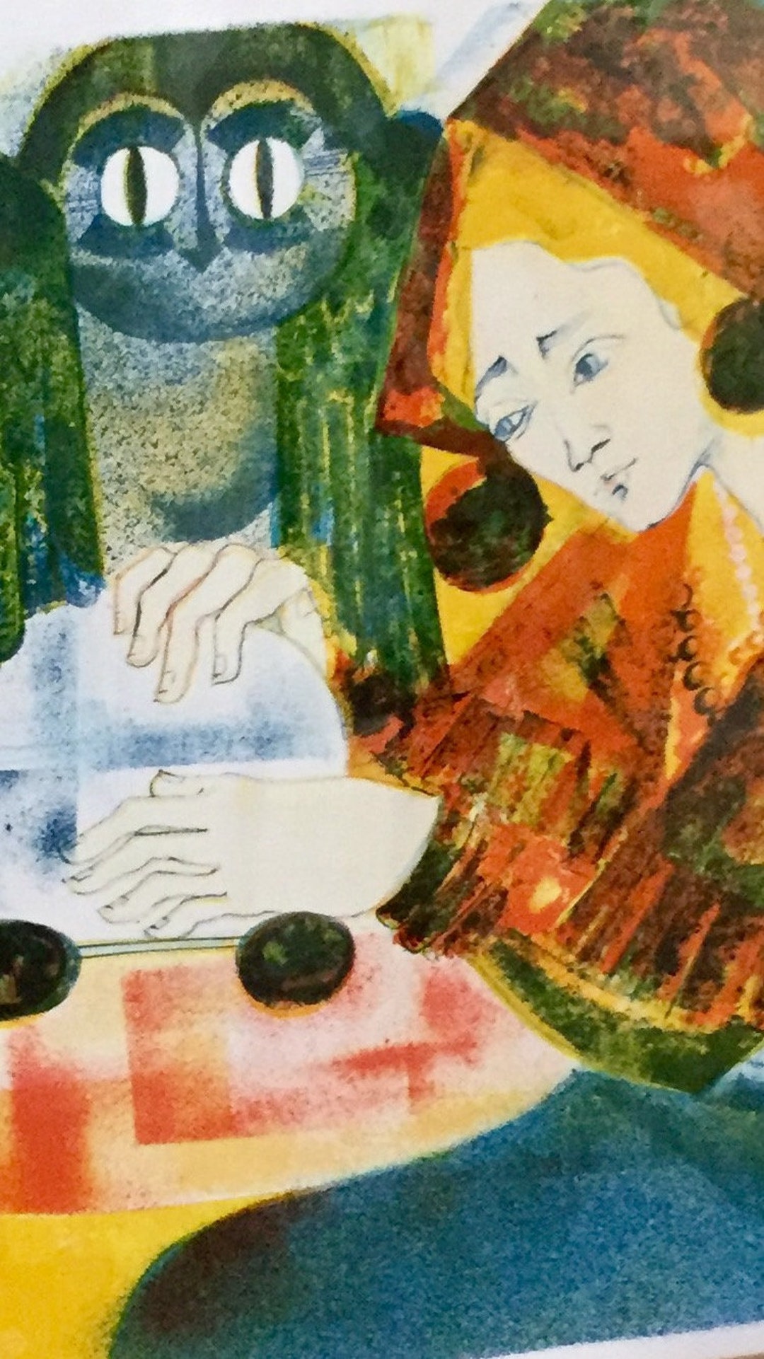 Collectors Guild Lithograph Mid Century Gypsy Fortune Teller Oracle Art ...