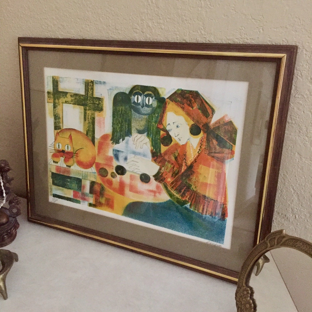 Collectors Guild Lithograph Mid Century Gypsy Fortune Teller Oracle Art ...