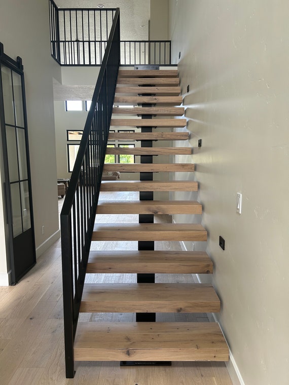 White oak stair treads store