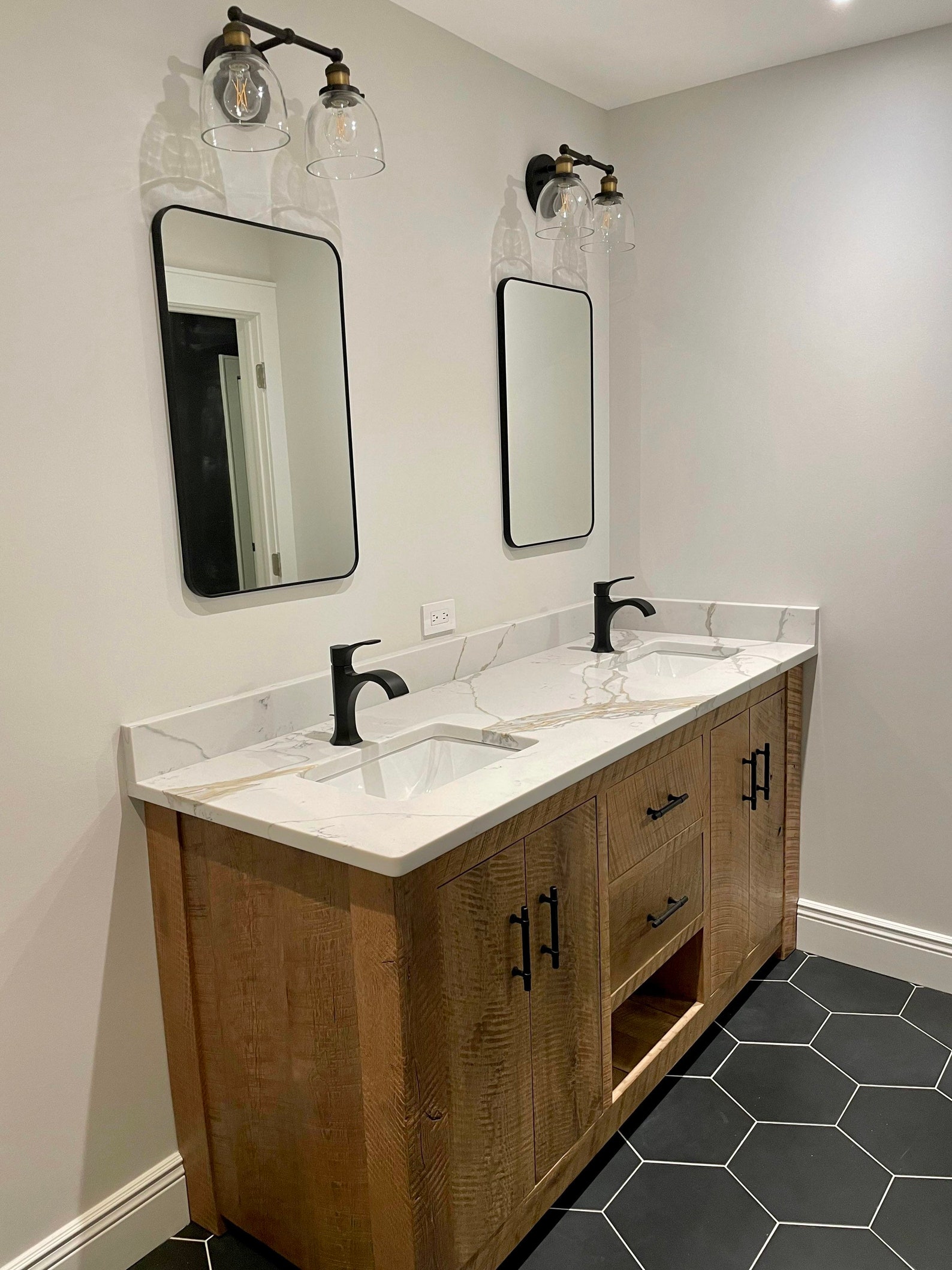 Custom Built - Reclaimed Oak Vanity (made to Order) - Etsy