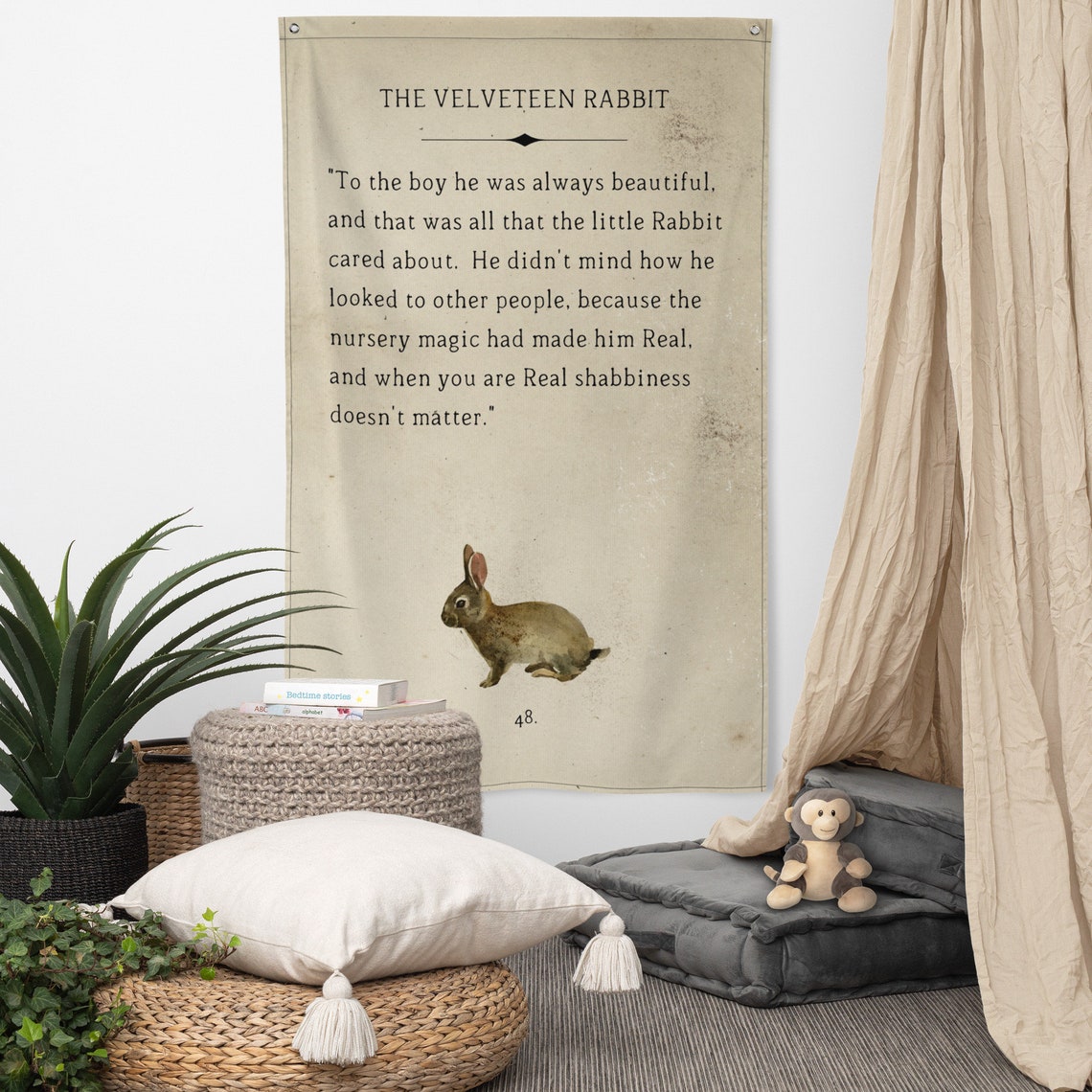 The Velveteen Rabbit Flag | Book Page Style - Etsy