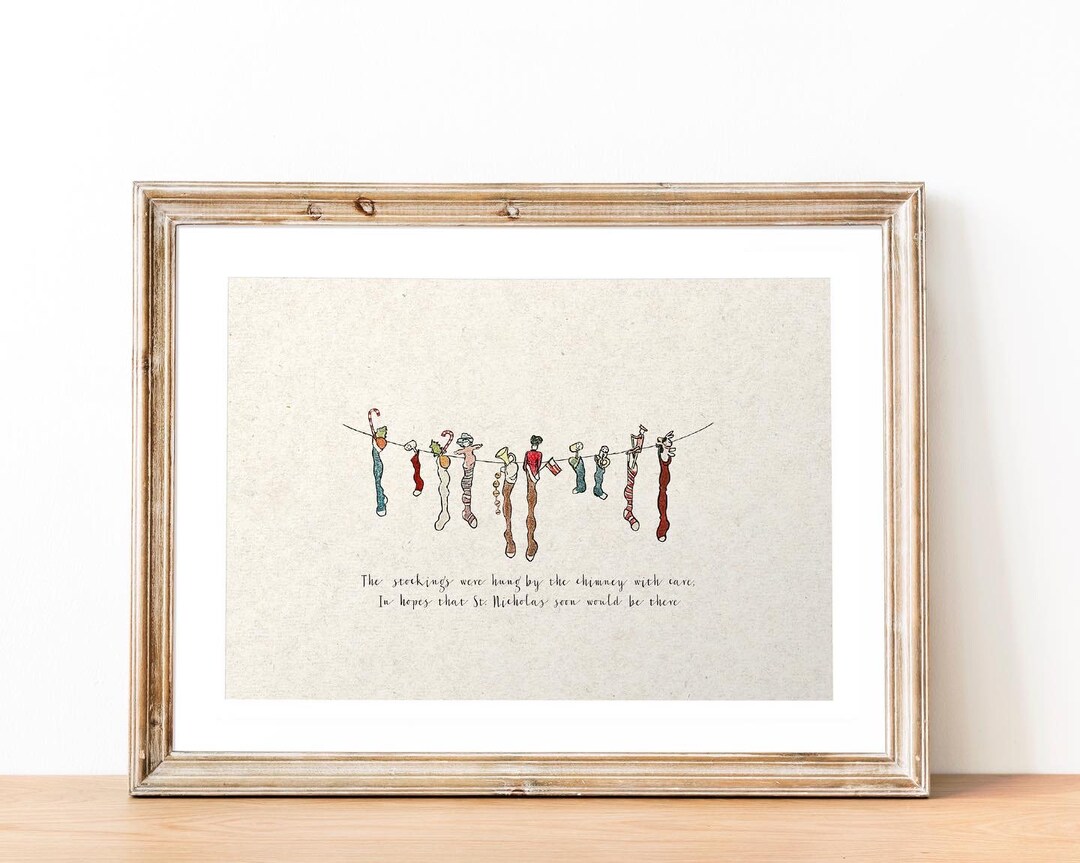 The Stockings Were Hung Printable Art Digital Art Vintage Artwork ...
