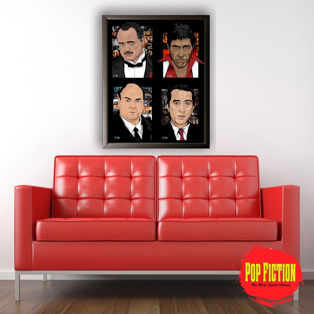 The Godfather, Scarface, Tony Soprano, Goodfellas, Original Artwork ...