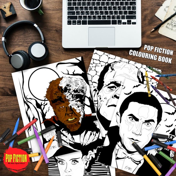 Dracula Coloring Book - Etsy