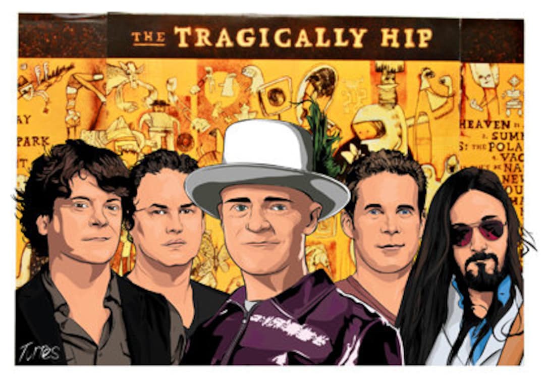Tragically Hip, Original Artwork Canvas & Re-purposed Material, Digital ...