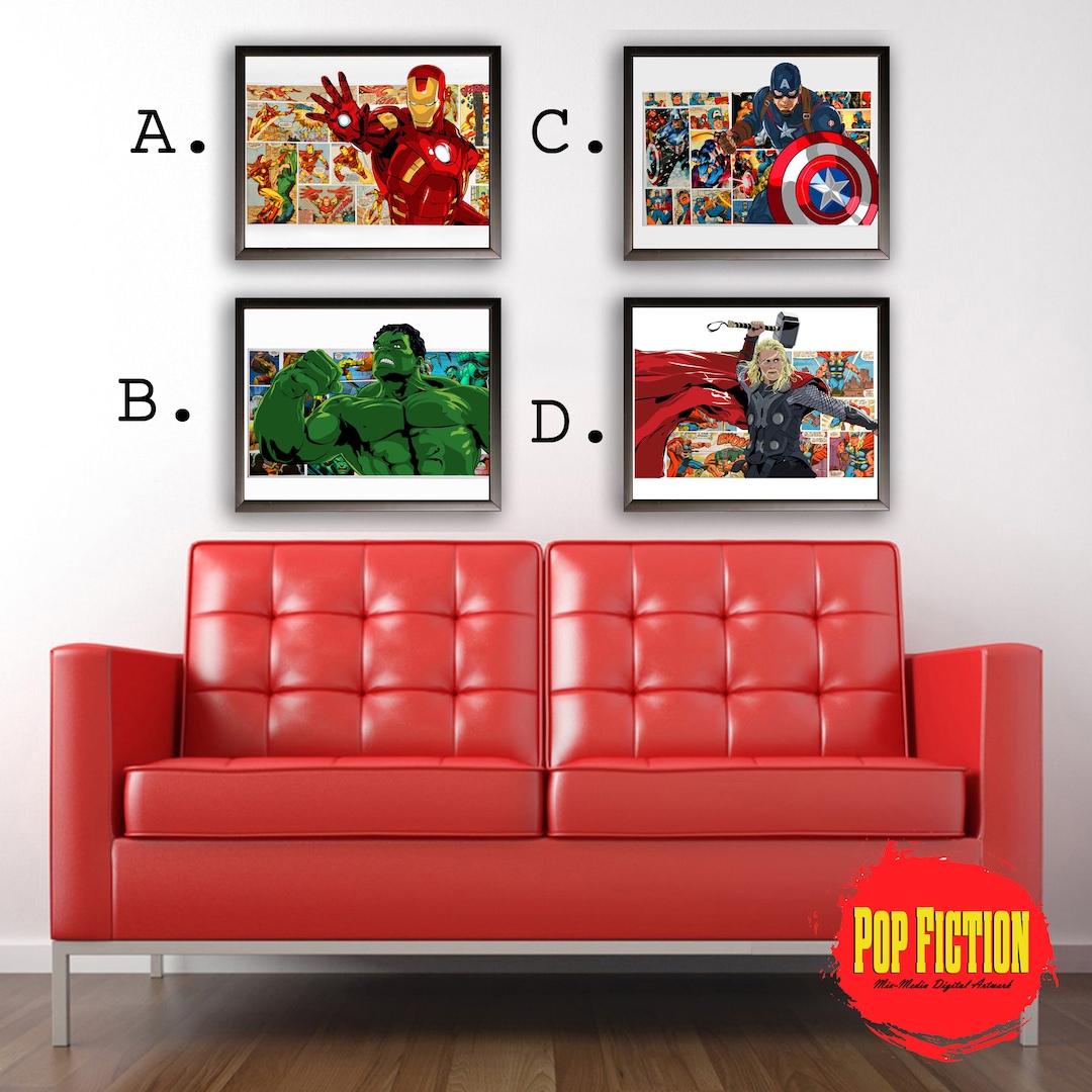 The Avengers Original Artwork Canvas & Prints. Comics, Book ...