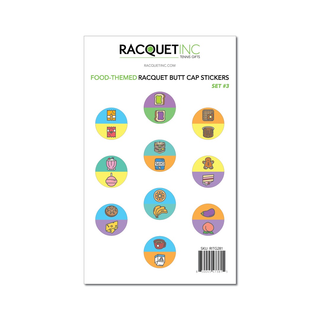 Food-themed Racquet Butt Cap Stickers 10-pack Set 3 - Etsy
