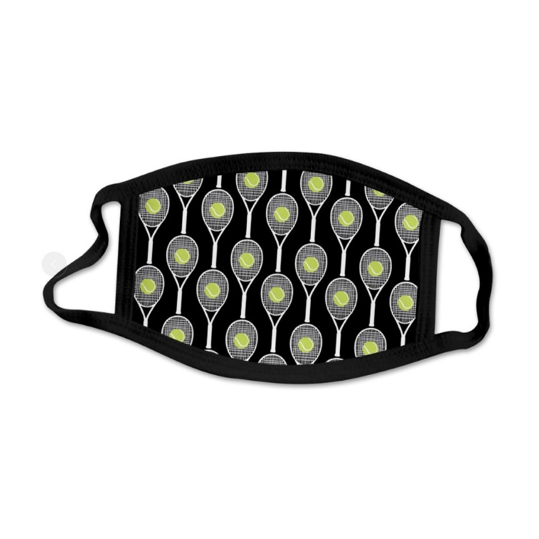 Tennis Mask Black Tennis Facemask Tennis Face Mask Size Large - Etsy
