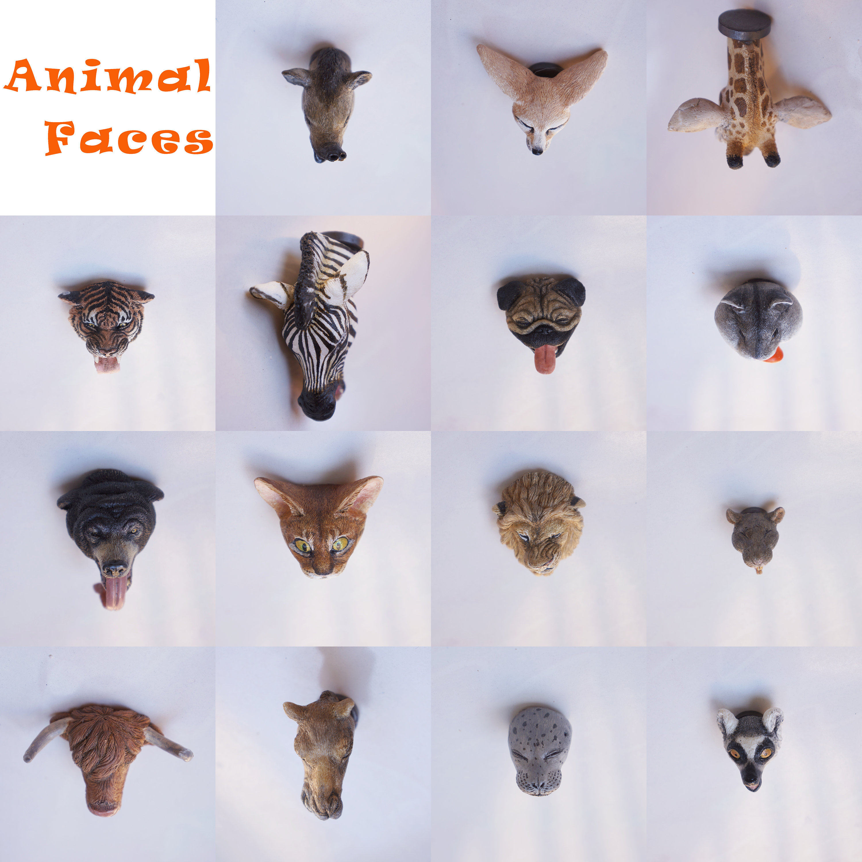 Funny Animal Face Magnets-PART A | Etsy