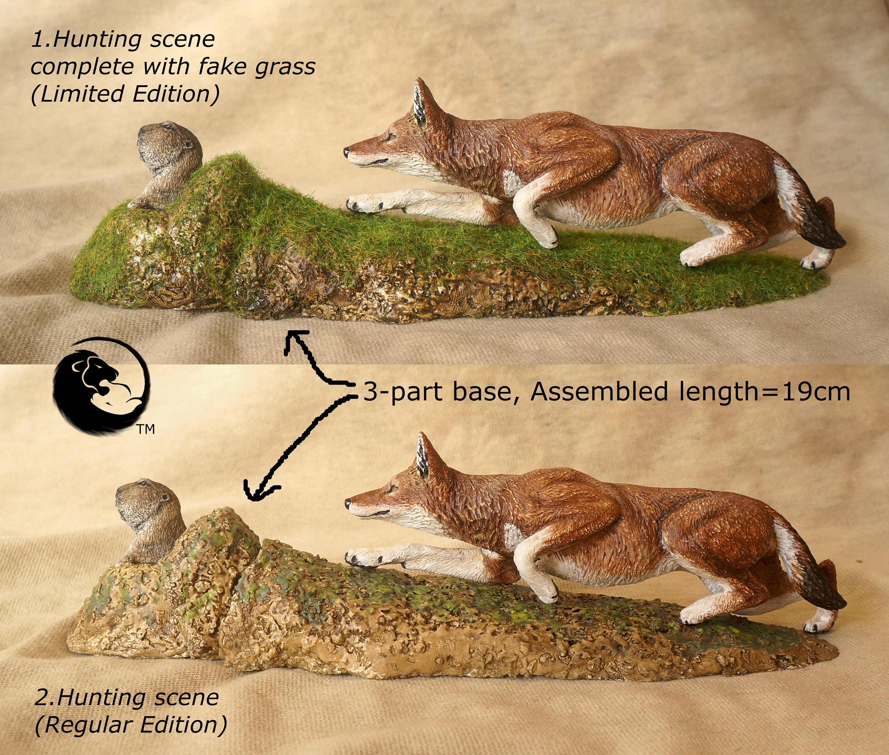 Ethiopian Wolf Hunting Big Headed Mole Rat-the 1:10 Canids - Etsy Canada