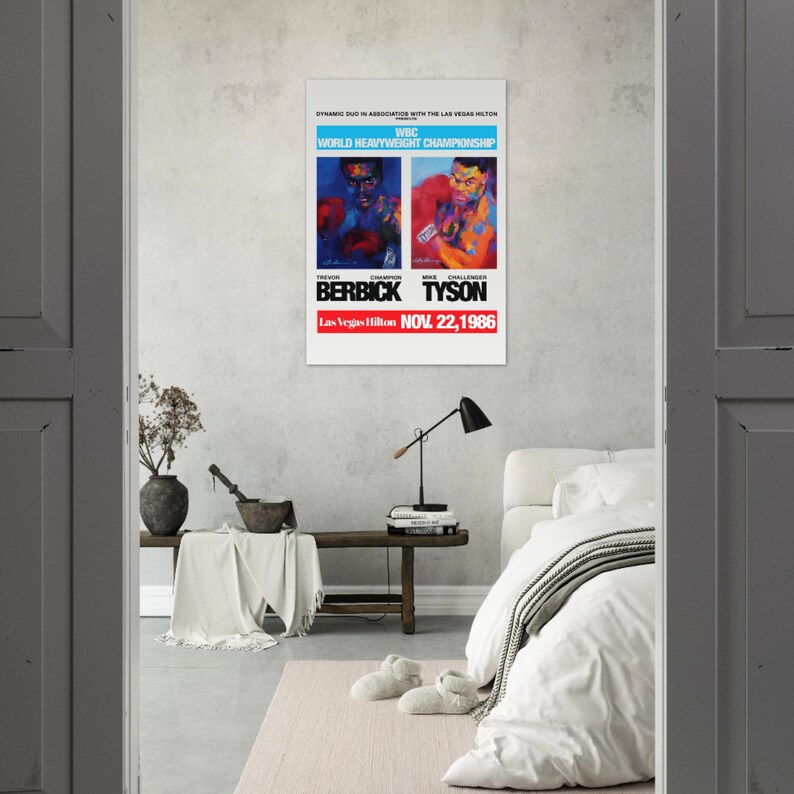 Mike Tyson Vs Trevor Berbick, Vintage Boxing Poster, Judgment Day 1986 ...