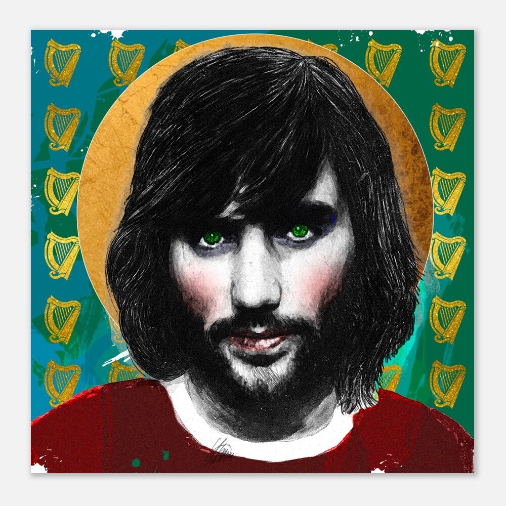 George Best, Football Legend, Pop Art Print, Boho Classic Semi-glossy ...