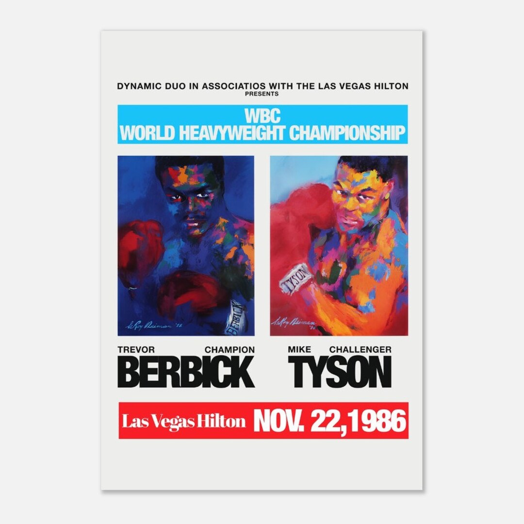 Mike Tyson Vs Trevor Berbick, Vintage Boxing Poster, Judgment Day 1986 ...