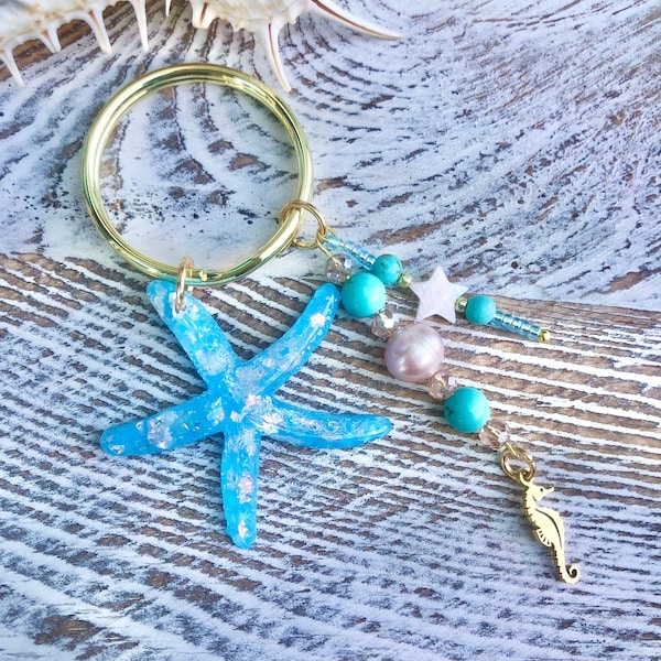 Starfish Keychain - Etsy