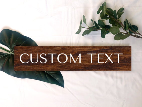 Dark Walnut Hand-drawn Custom Wood Signs 24 X 5.5in | Etsy