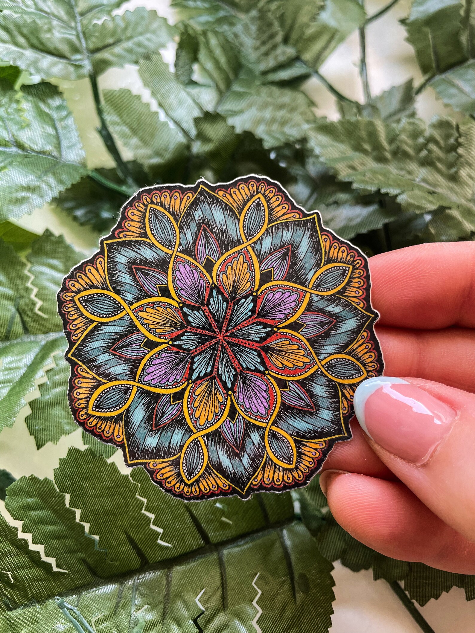 Colorful Mandala Sticker - Etsy