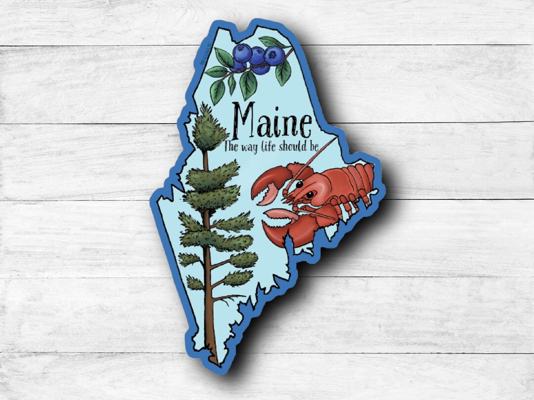 Maine Sticker - Etsy