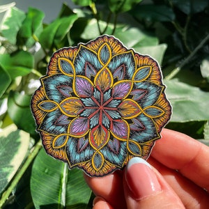 Colorful Mandala Sticker - Etsy