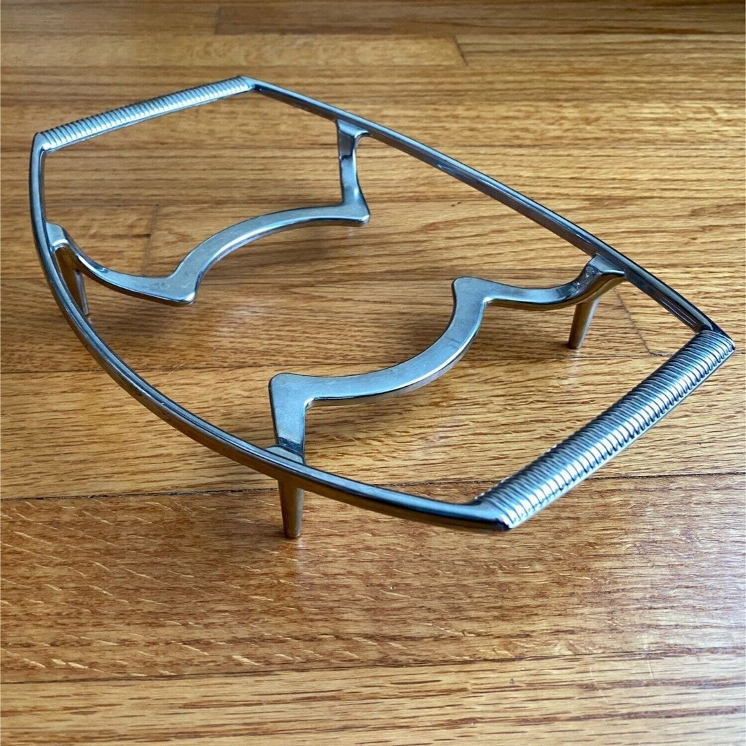 VTG Corning Ware P11M Chrome Stand Rack Casserole Serving Handles ...