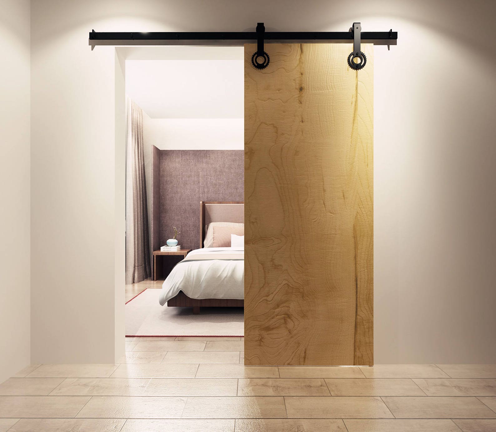 Sun Design Barn Door Hardware/sliding Door Kit 5ft,6ft,6.6ft 7.5ft 8ft ...