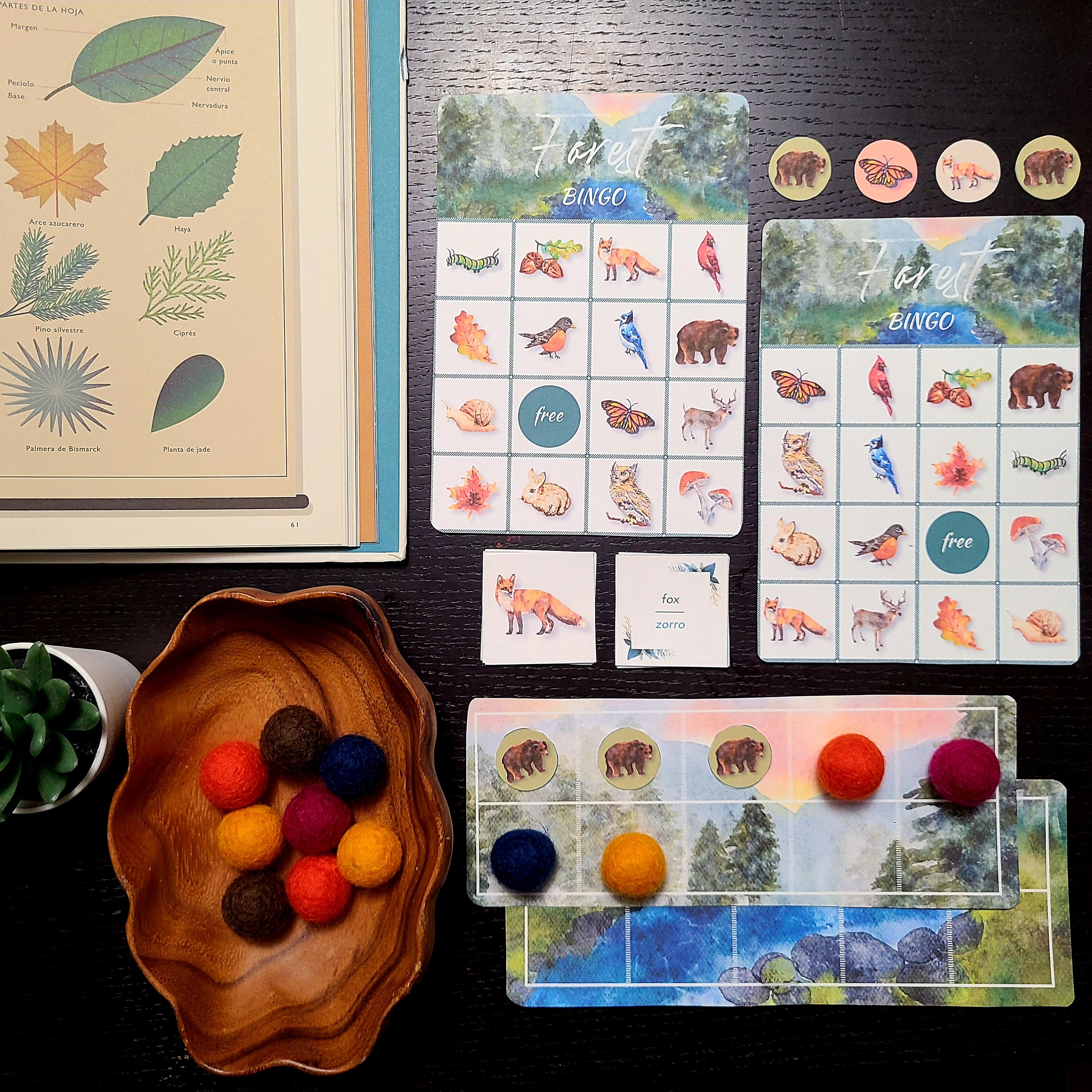 Forest Bingo | Bingo Game Printable | Bingo for Kids | Family Game ...