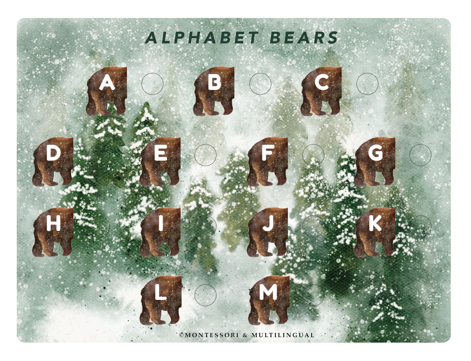 Winter Forest Quiet Book Printable: Toddler Preschool Activity (PDF) - Etsy