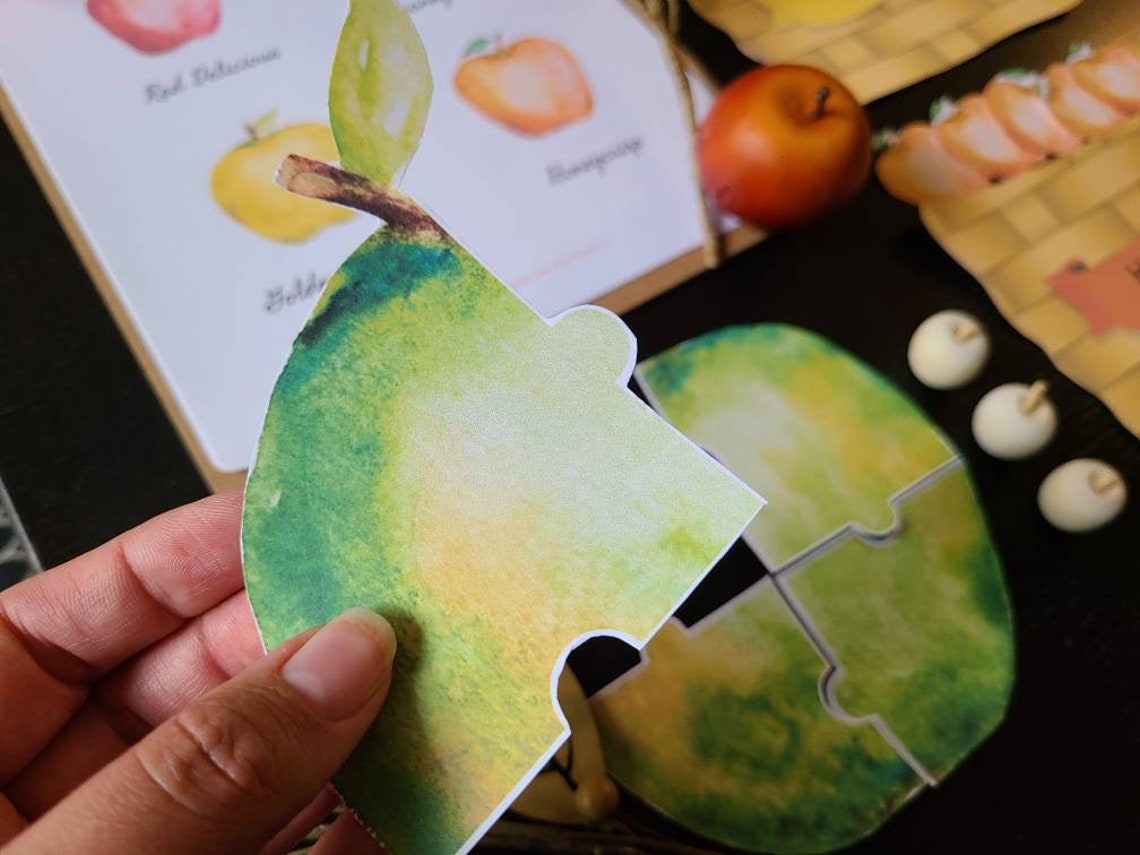 Apple Color Sorting Printable: Montessori Toddler Puzzles (PDF Download ...