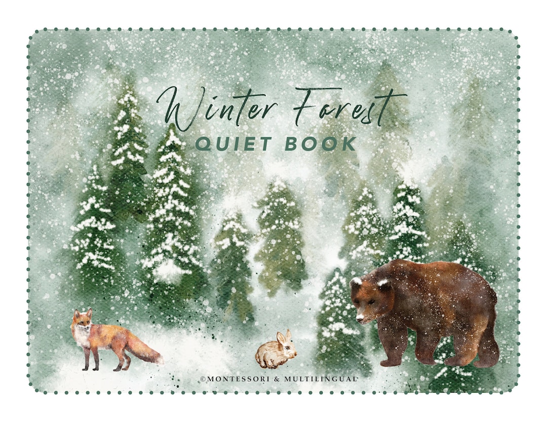 Winter Forest Quiet Book Printable: Toddler Preschool Activity (PDF) - Etsy
