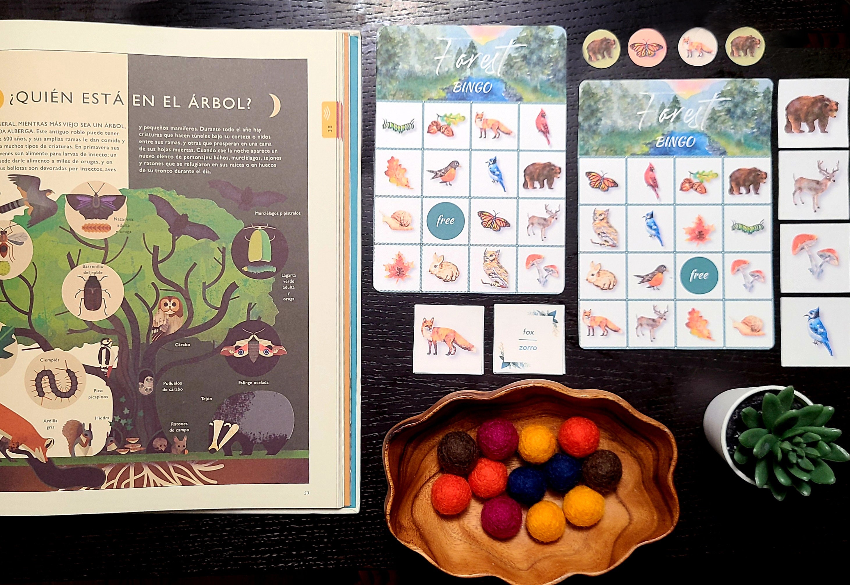 Forest Bingo | Bingo Game Printable | Bingo for Kids | Family Game ...