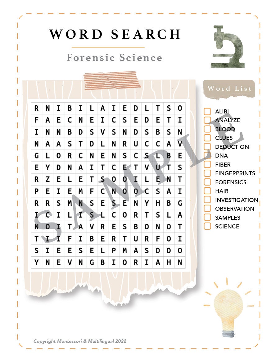 Forensic Science Detective Pack Bilingual SPANISH Matching Printable ...