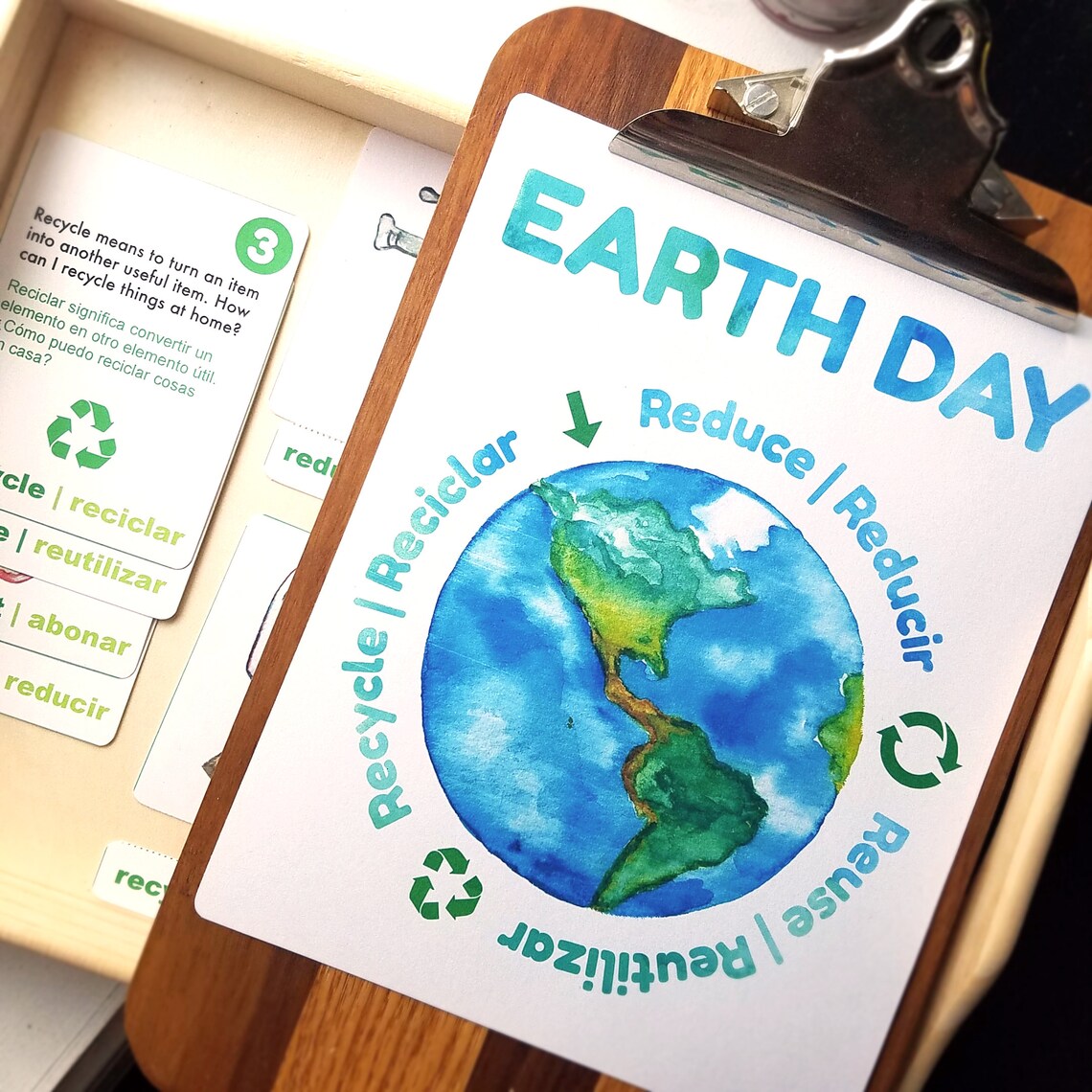 EARTH Day Ecology Nature - Montessori Science - Watercolor Art ...