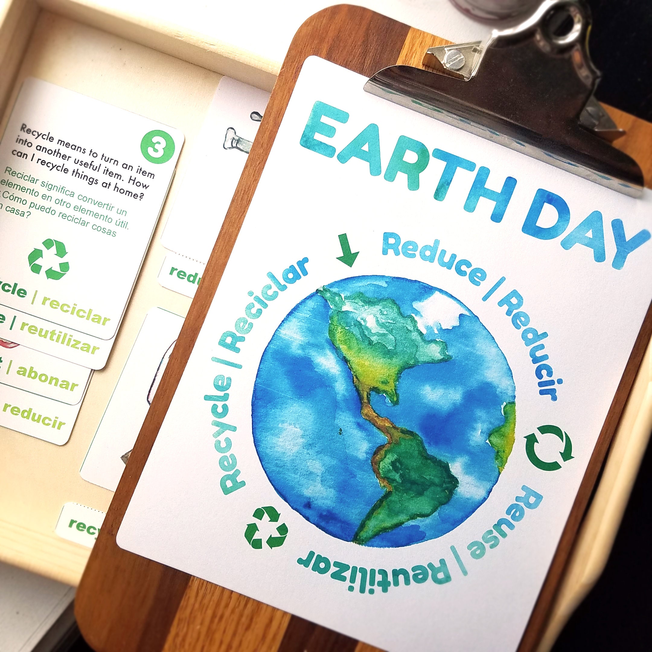 EARTH Day Ecology Nature - Montessori Science - Watercolor Art ...