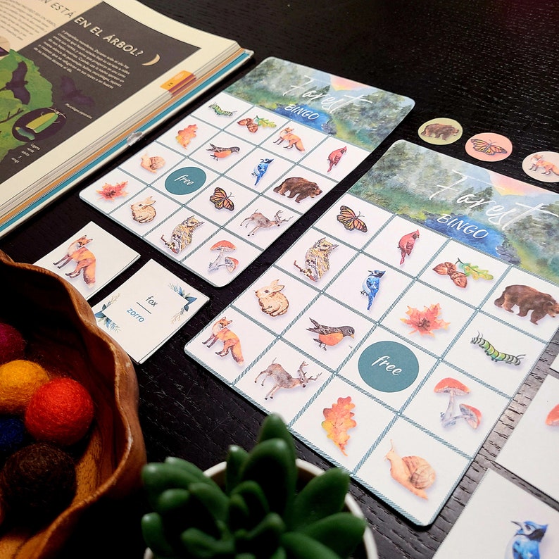 Forest Bingo | Bingo Game Printable | Bingo for Kids | Family Game ...