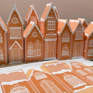 Printable Gingerbread House Advent Calendar: Christmas Village (PDF) - Etsy