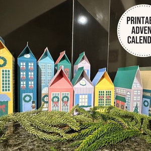 Printable Advent Calendar | Christmas Village | Printable Christmas ...