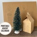 Printable Christmas Village Advent Calendar: DIY Paper Boxes (PDF) - Etsy