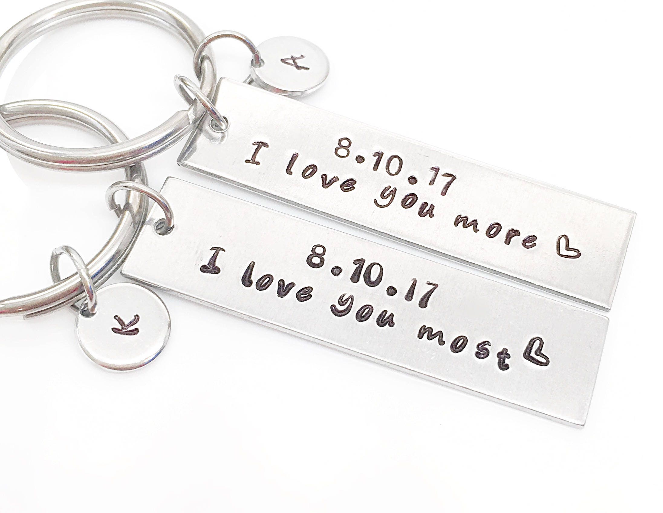 Couple Keychains I Love You More Keychains Boyfriend - Etsy