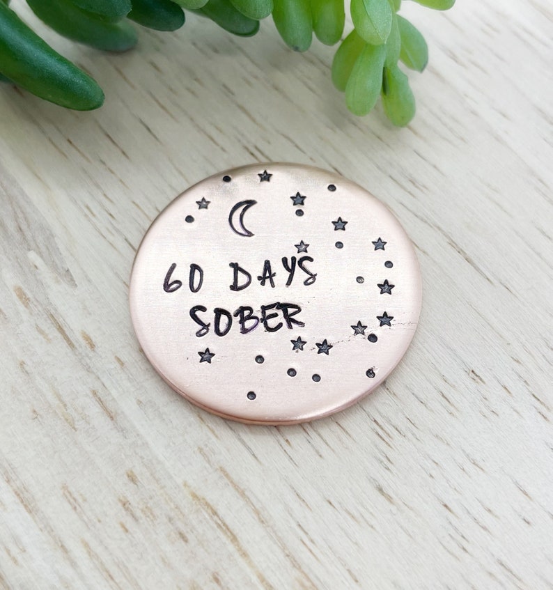 60 Days Sobriety Gift Sobriety Chip Recovery Sobriety - Etsy