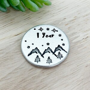 1 Year Sobriety, Sobriety Chips, Recovery As,sobriety Keychain, Aa ...