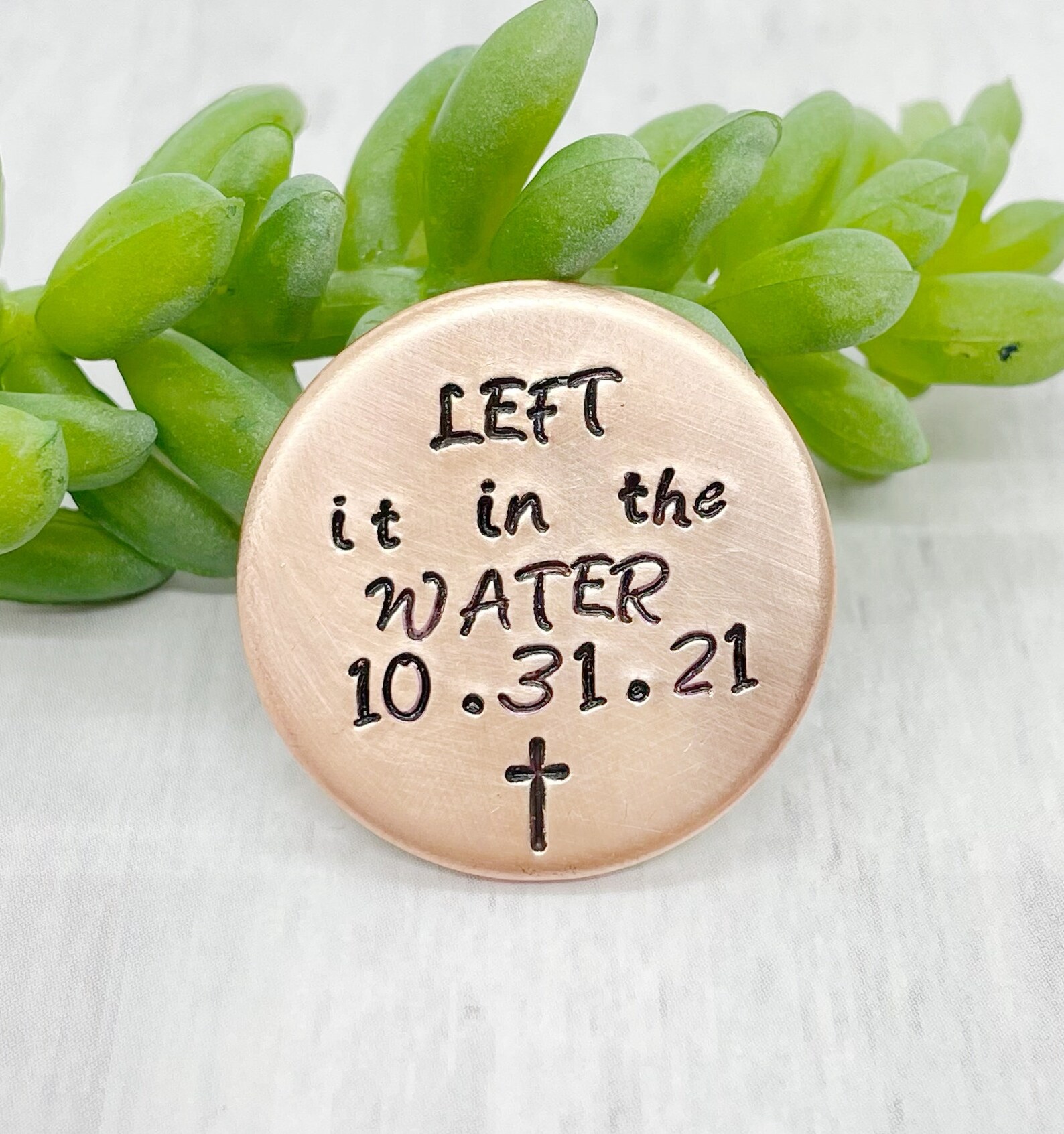 Baptism Token Left It in the Water Token Teen Baptism Gifts - Etsy