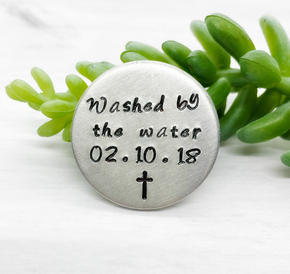 Baptism token washed by the water teen baptism gifts adult | Etsy