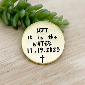 Baptism Token, Left It in the Water Token, Teen Baptism Gifts, Adult ...