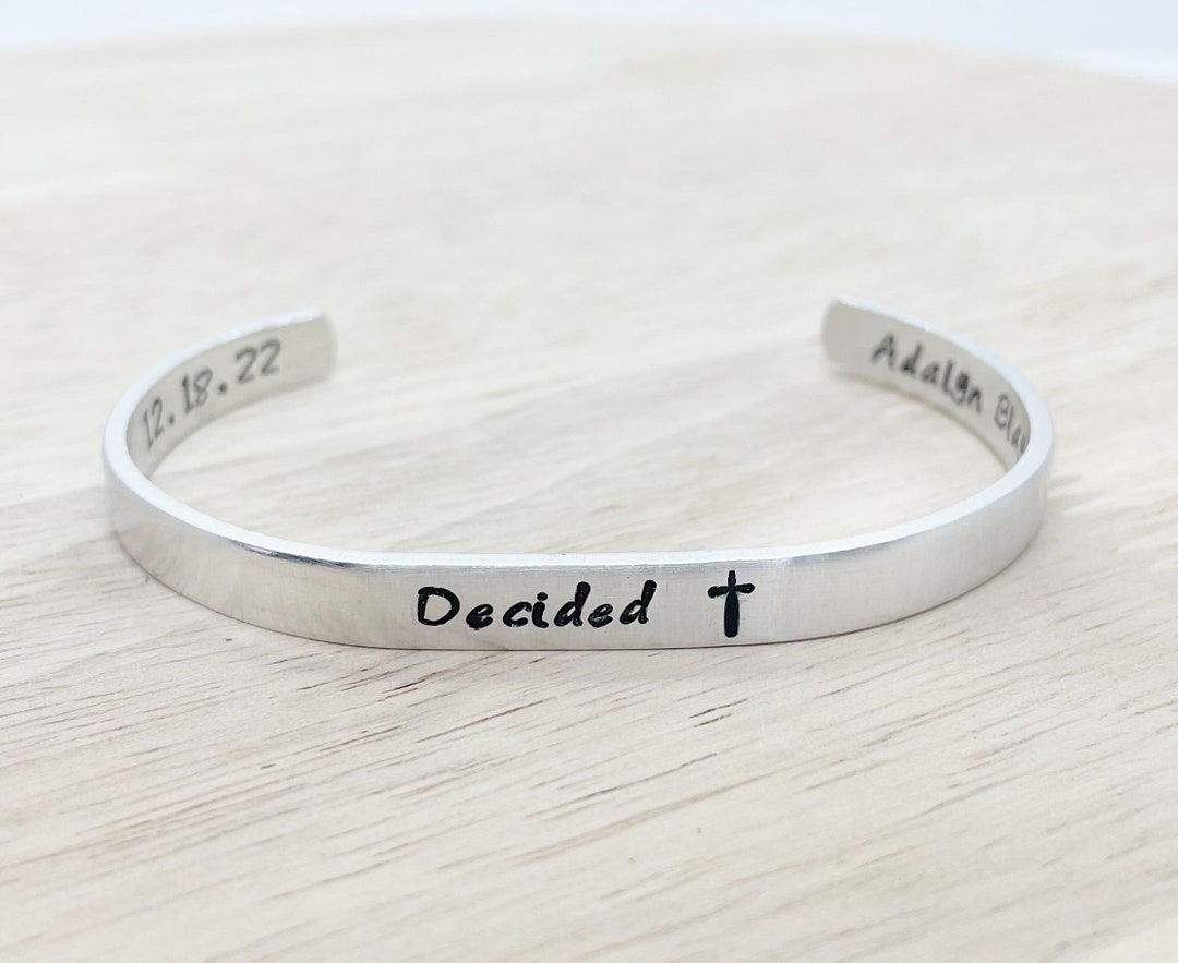 Decided Bracelet Baptism, Confirmation Bracelets, Washed Baptism ...