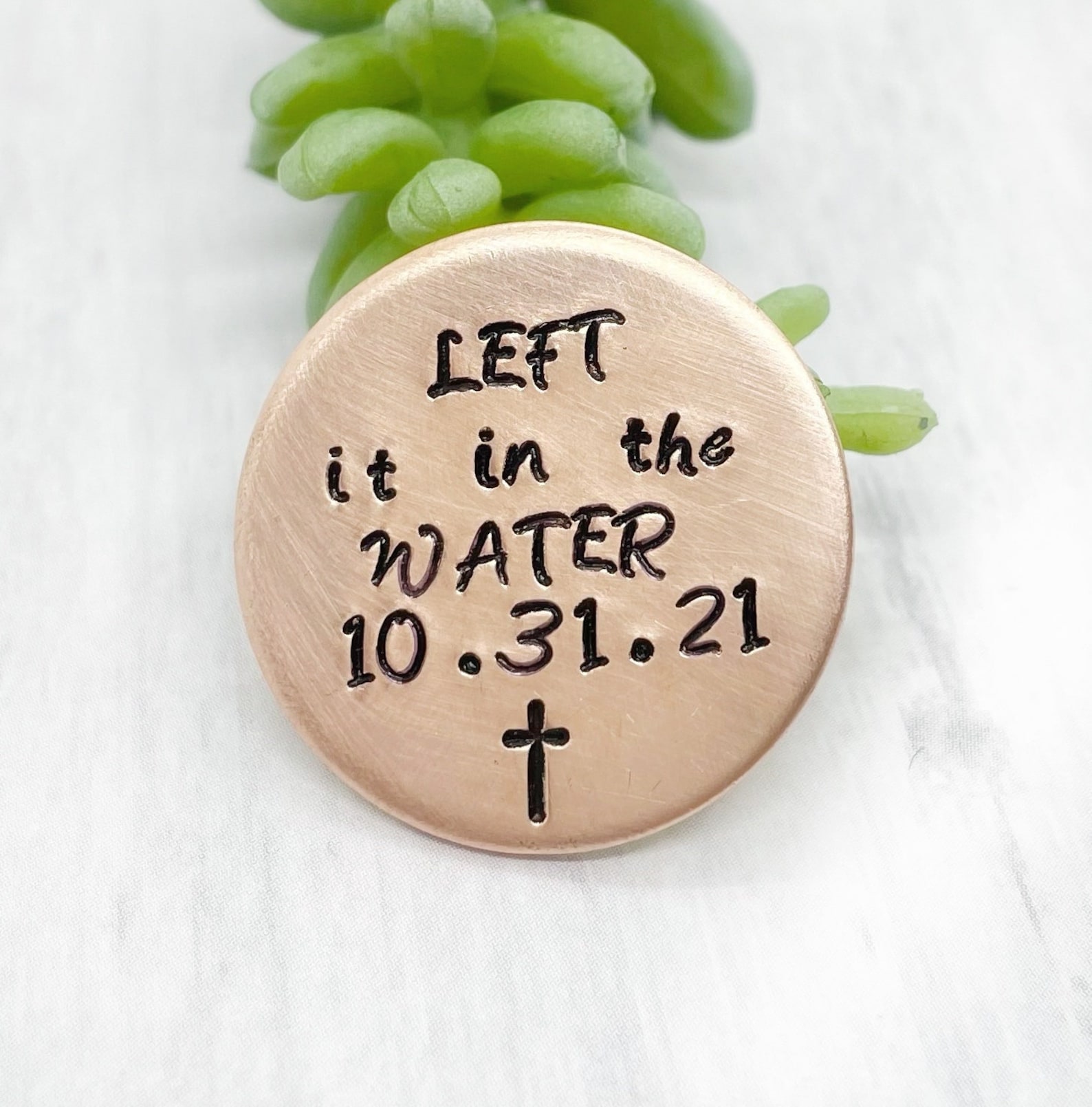 Baptism Token Left It in the Water Token Teen Baptism Gifts - Etsy