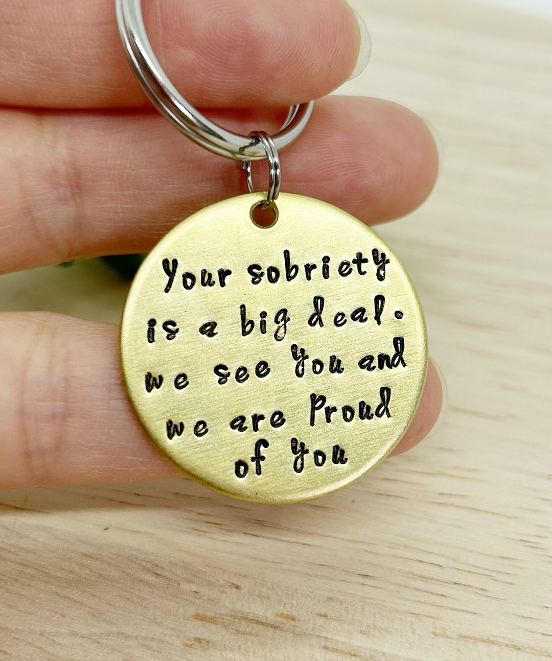 Sobriety Gift, Sober Coin, Sober Token, Sobriety Keychain, Sobriety ...