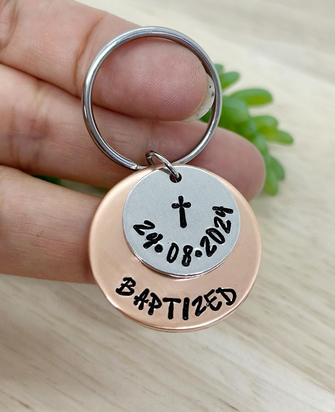 Baptized Keychain, Teen Baptism Gifts, Adult Baptism Gift, Men Baptism ...