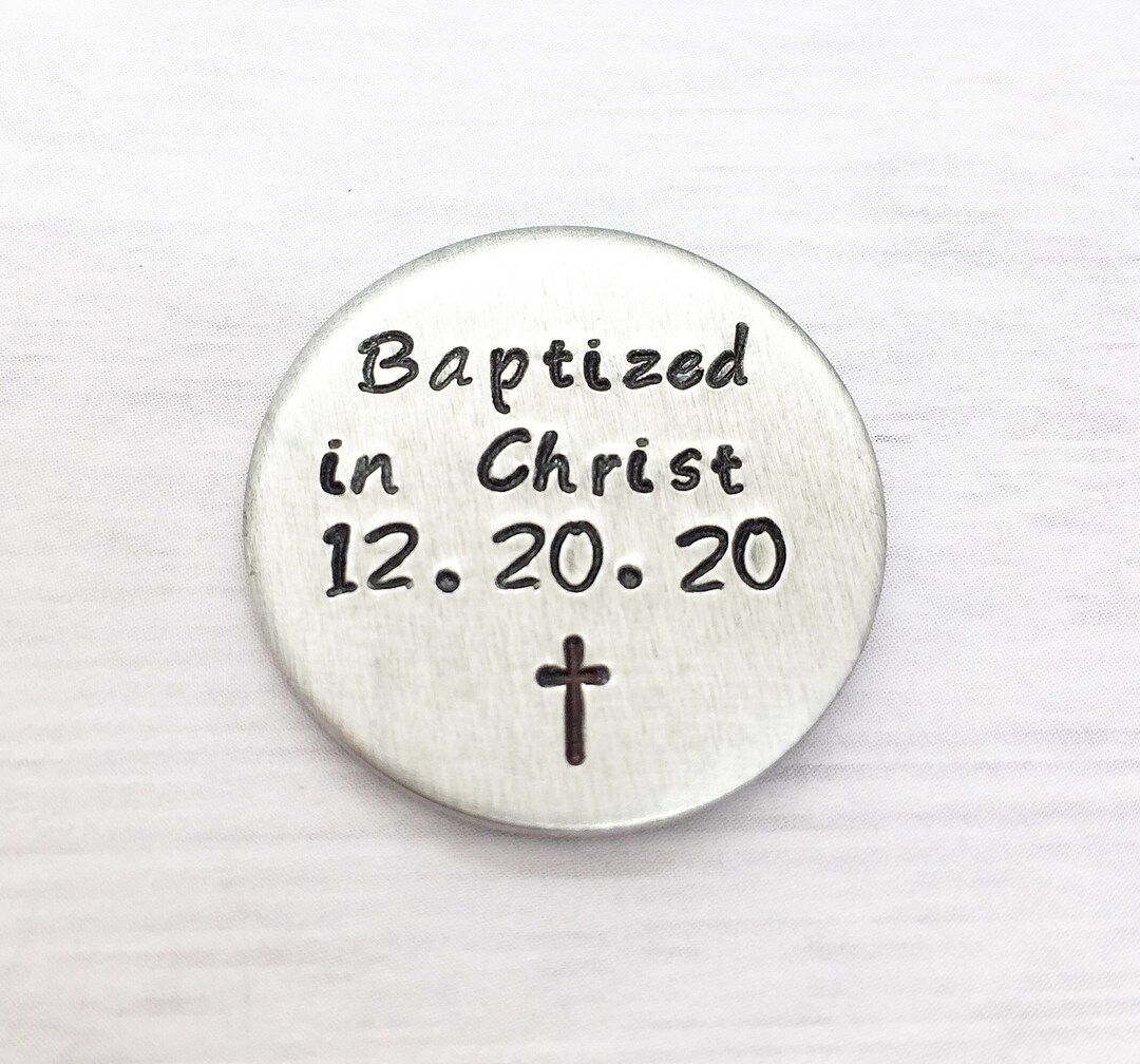 Baptized in Christ Token, Baptized Token, Teen Baptism Gift, Adult ...